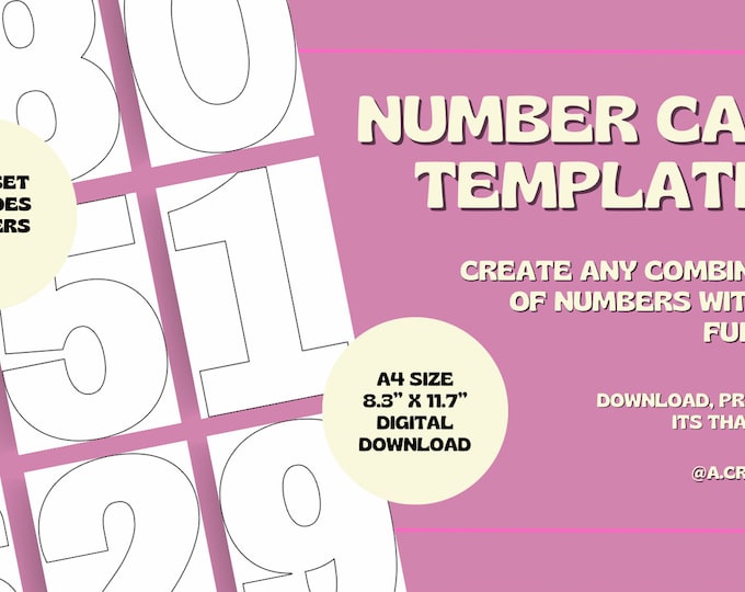 Number Cake Templates, Digital Download, Numbers 0-9 - Etsy