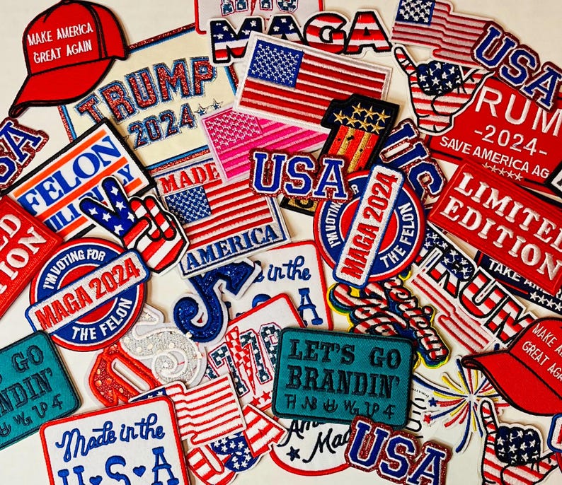 Embroidery Iron on Patches- Trucker Hat Patches, Belt Bag, Patch ...