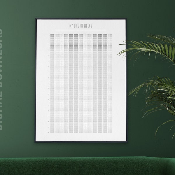 Life in Weeks Poster - Etsy