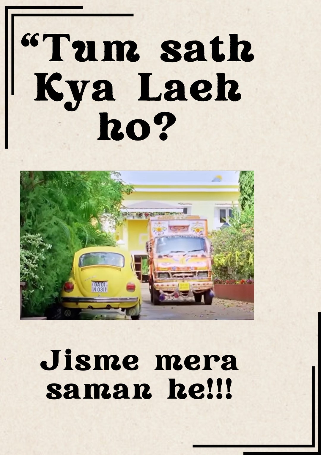 Bollywood Dialogue Wall Art Poster Bollywood Movie I Indian Dialogue I ...