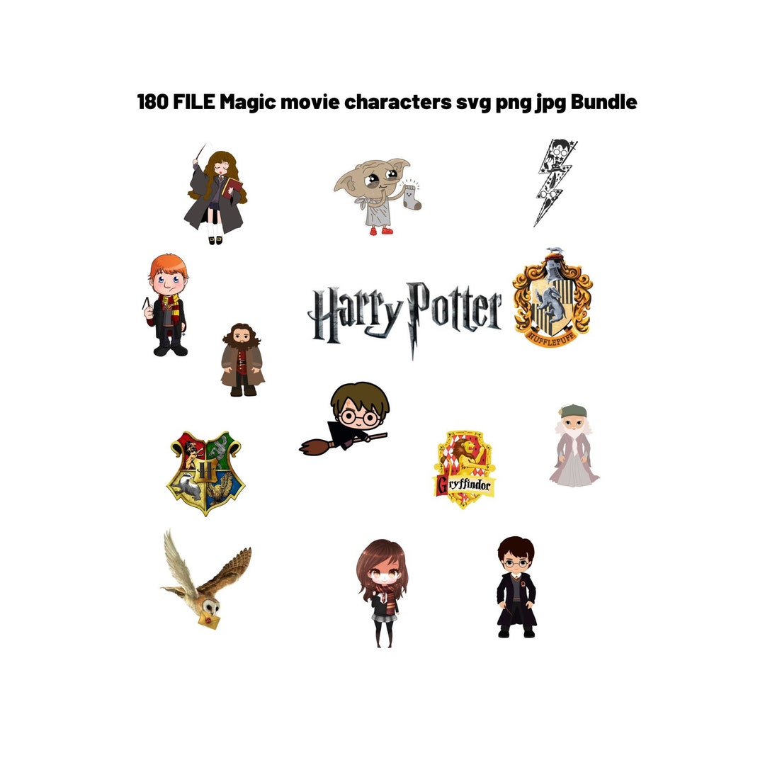 180 FILE Magic Movie Characters Svg Png Jpg Bundle - Etsy