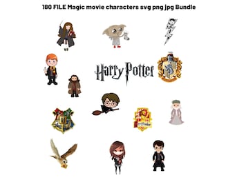 180 FILE Magic Movie Characters Svg Png Jpg Bundle - Etsy