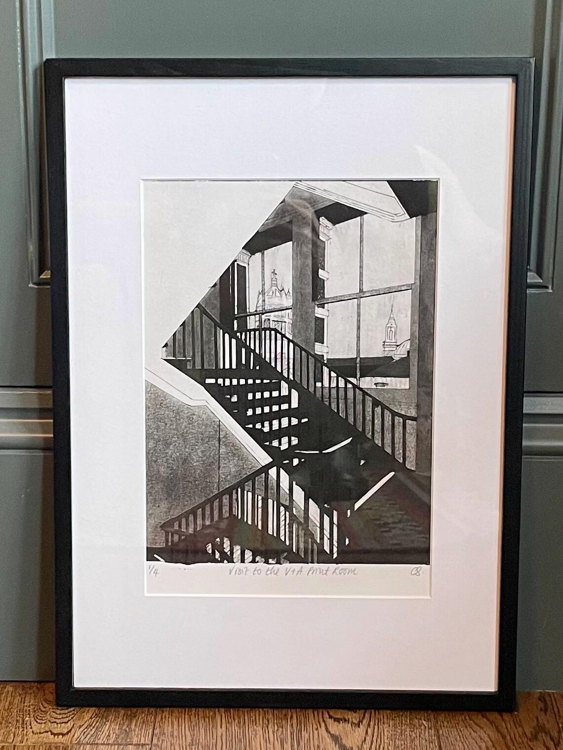 Visit to the V&A Print Room - Original Limited Edition Collagraph - Etsy