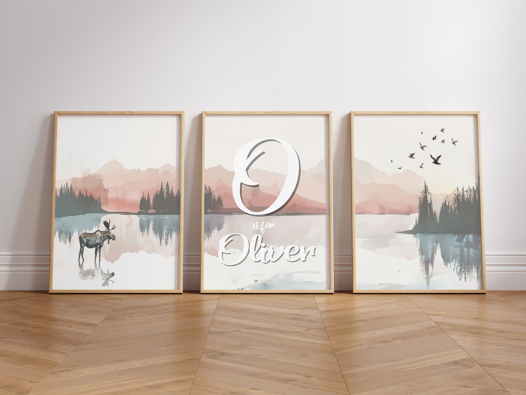 Personalised Children's Room Poster Art Custom Name Bedroom Poster for ...