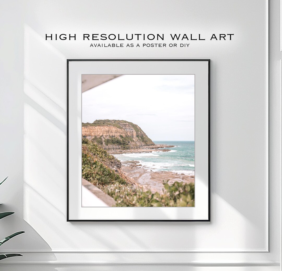 Digital Download Poster of Susan Gilmore Beach in Newcastle, NSW Sydney ...