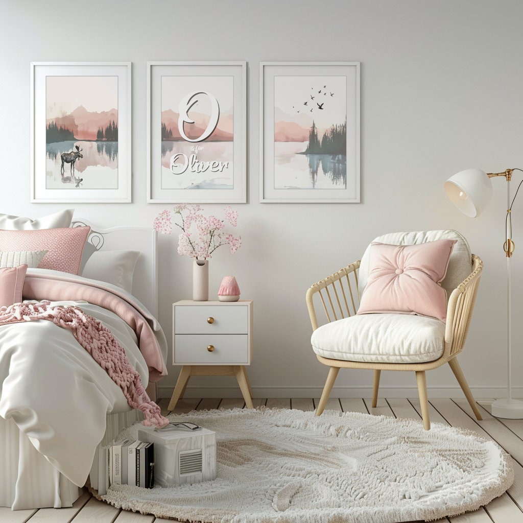 Personalised Children's Room Poster Art Custom Name Bedroom Poster for ...