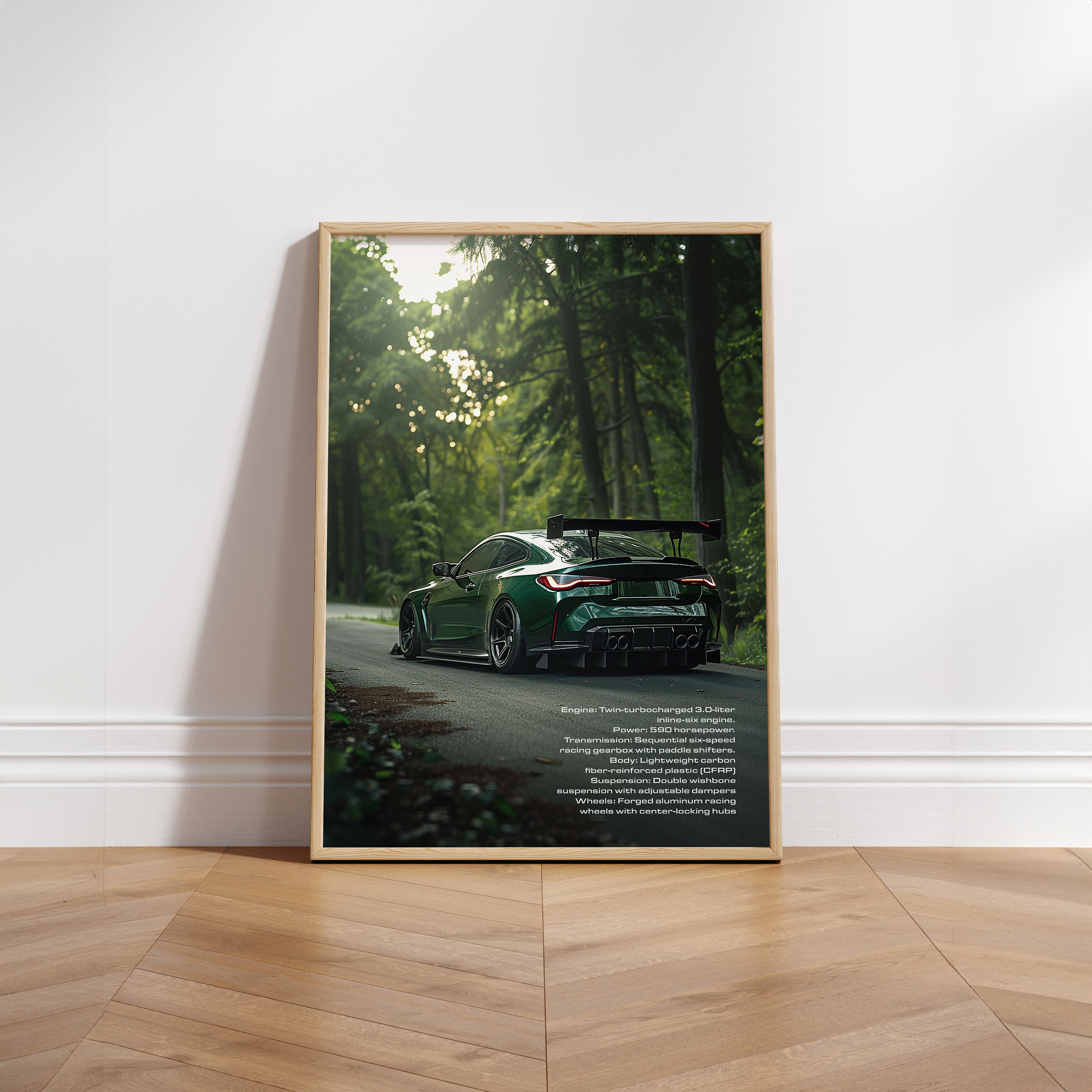 Green BMW M4 GT3 Poster Set - 3 Photo Digital Download for Car ...