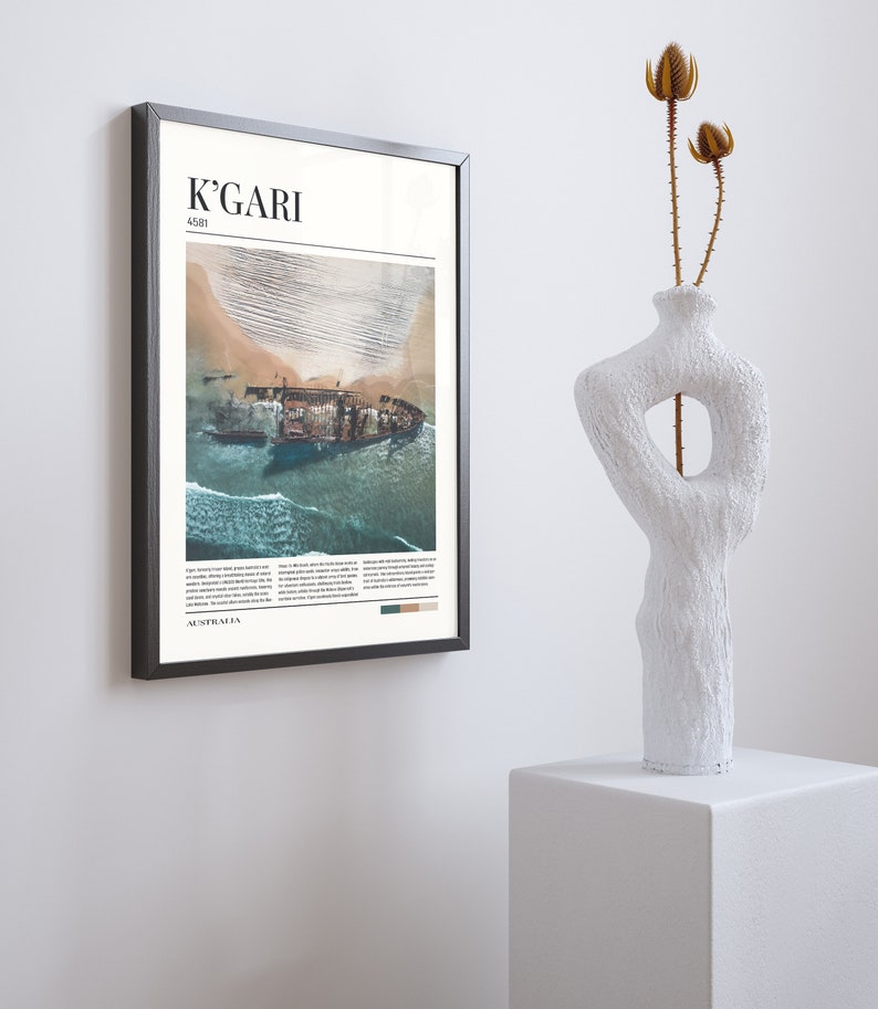 Digital Download of K'gari, Queensland, Australia | Travel Poster ...