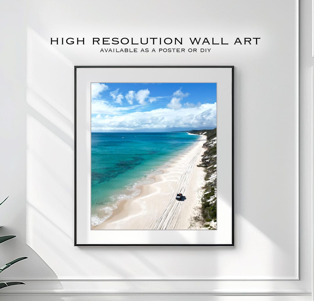 Digital Download Poster of the West Coast on K'gari (fraser Island ...