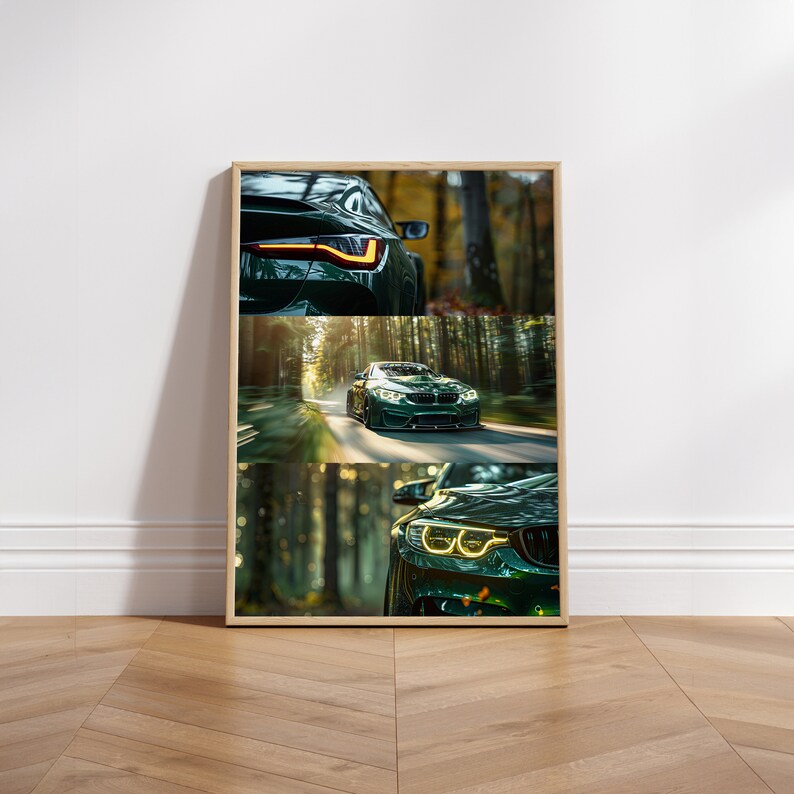 Green BMW M4 GT3 Poster Set - 3 Photo Digital Download for Car ...
