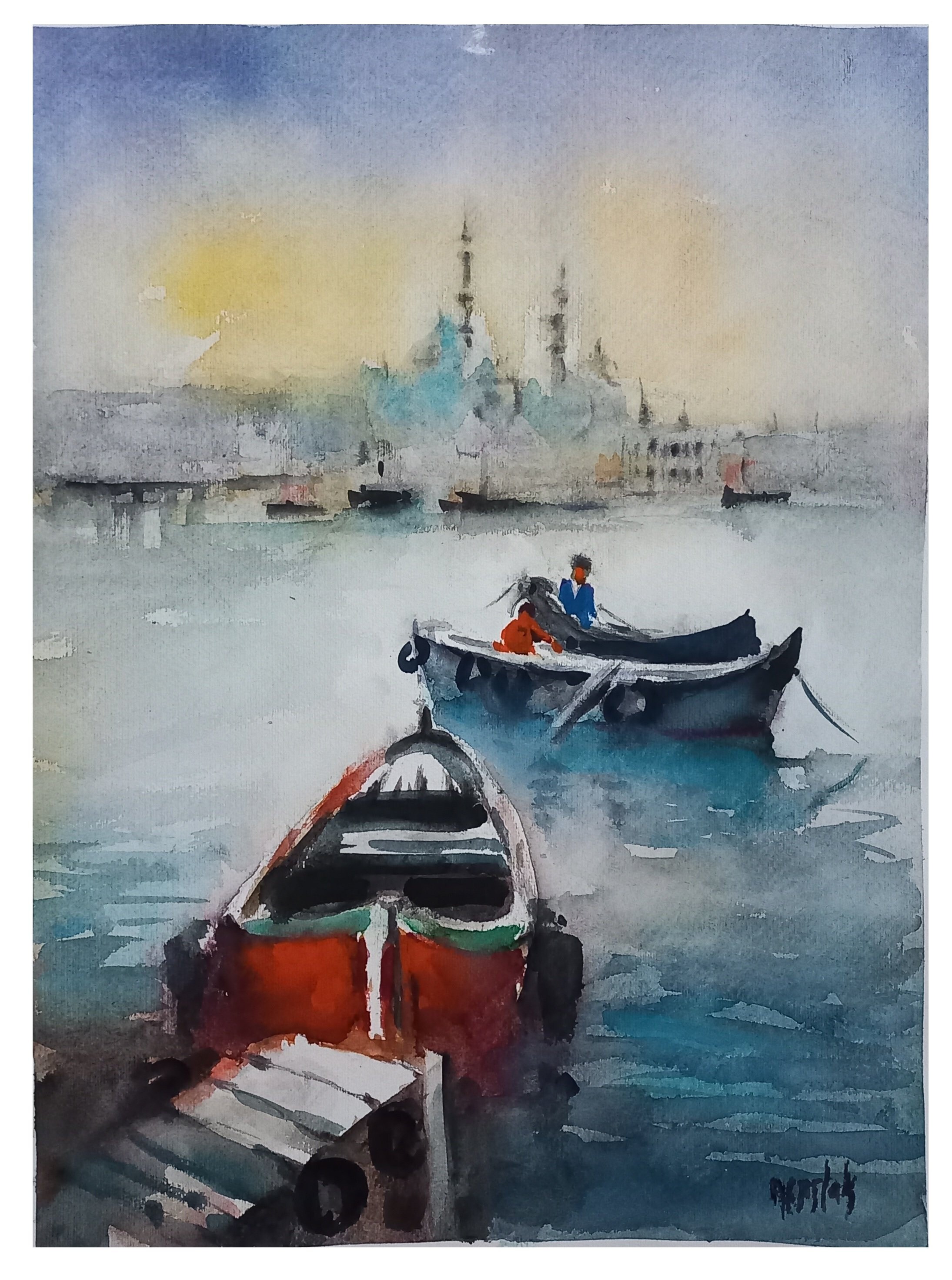 Istanbul - Watercolor Painting - Etsy