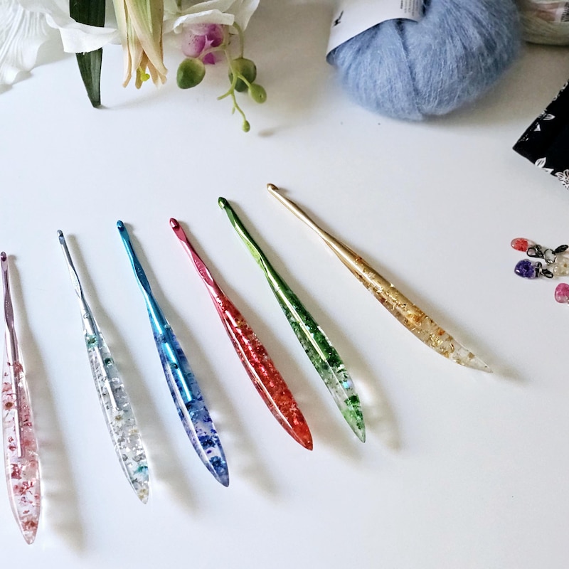 Resin Crochet Hook Set - Etsy