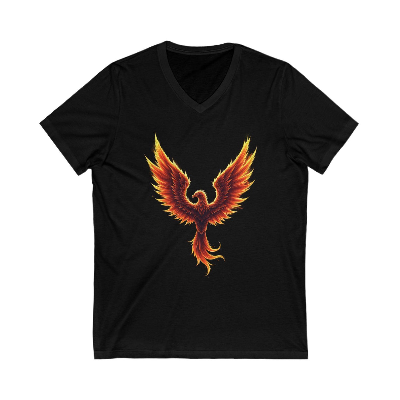 Flaming Phoenix Digital Art, Printable Mythical Firebird Design (300 ...