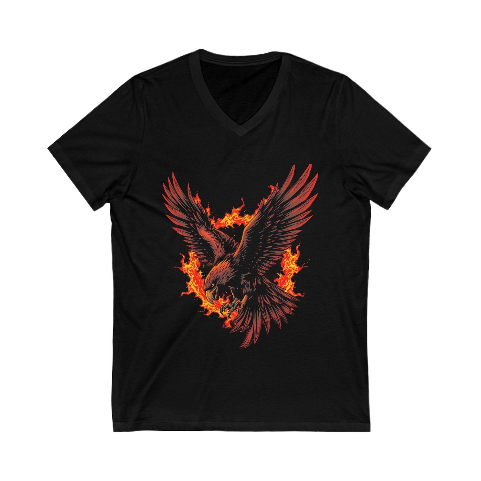 Fire Eagle Design - Printable Fierce Eagle Digital Art for T-shirts ...