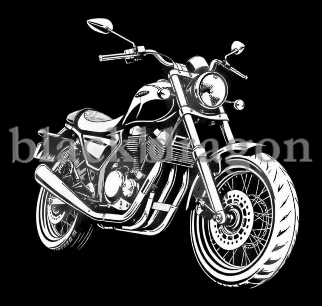 Chopper Motorcycle Digital Art - Vintage Biker Design for T-shirts ...