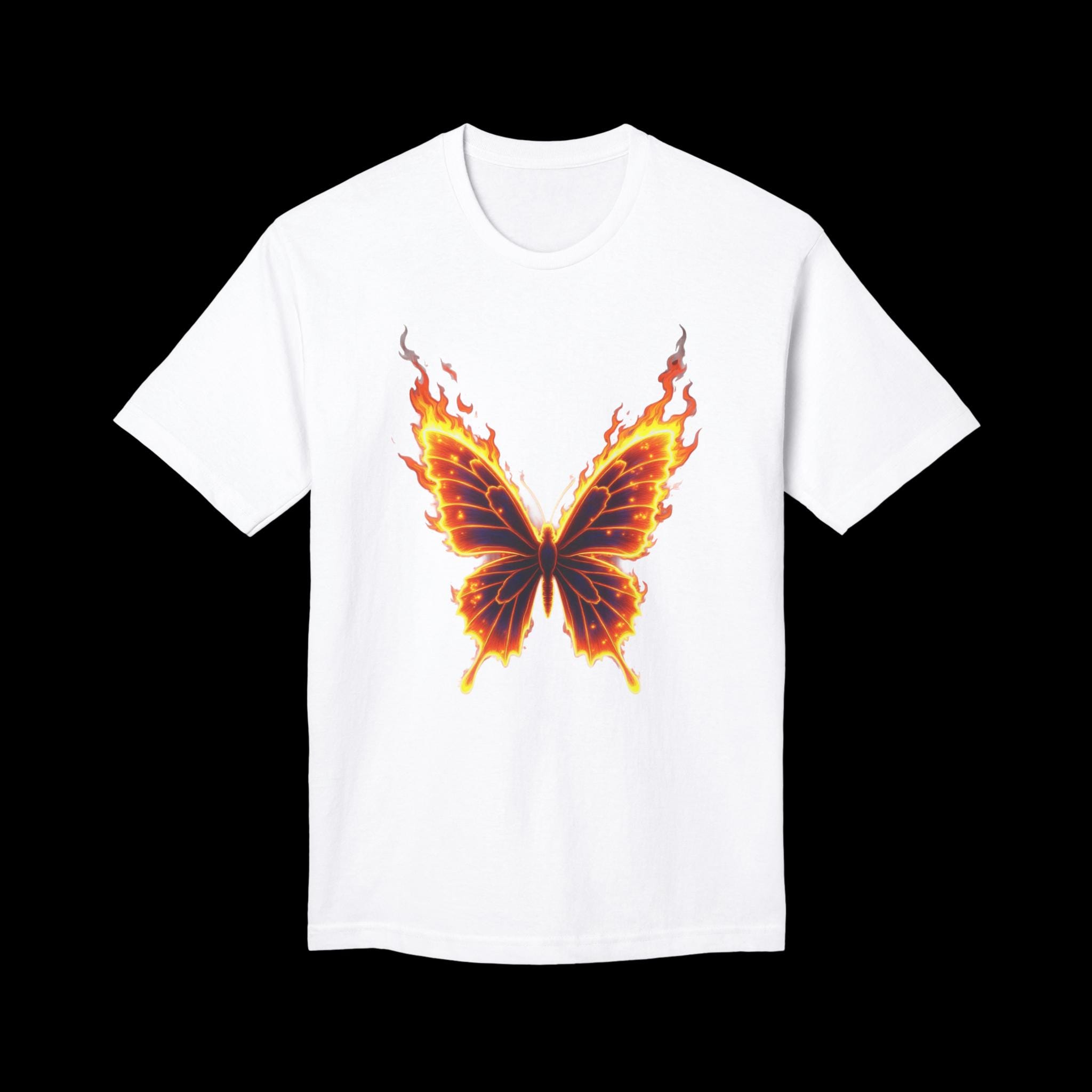 Fiery Butterfly Design - Printable Mystical Flame Wings Digital Art ...