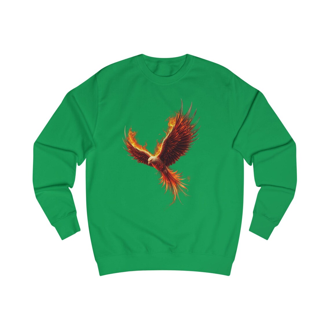 Fiery Phoenix Digital Art, Printable Fire Bird Design (300 DPI - PNG ...