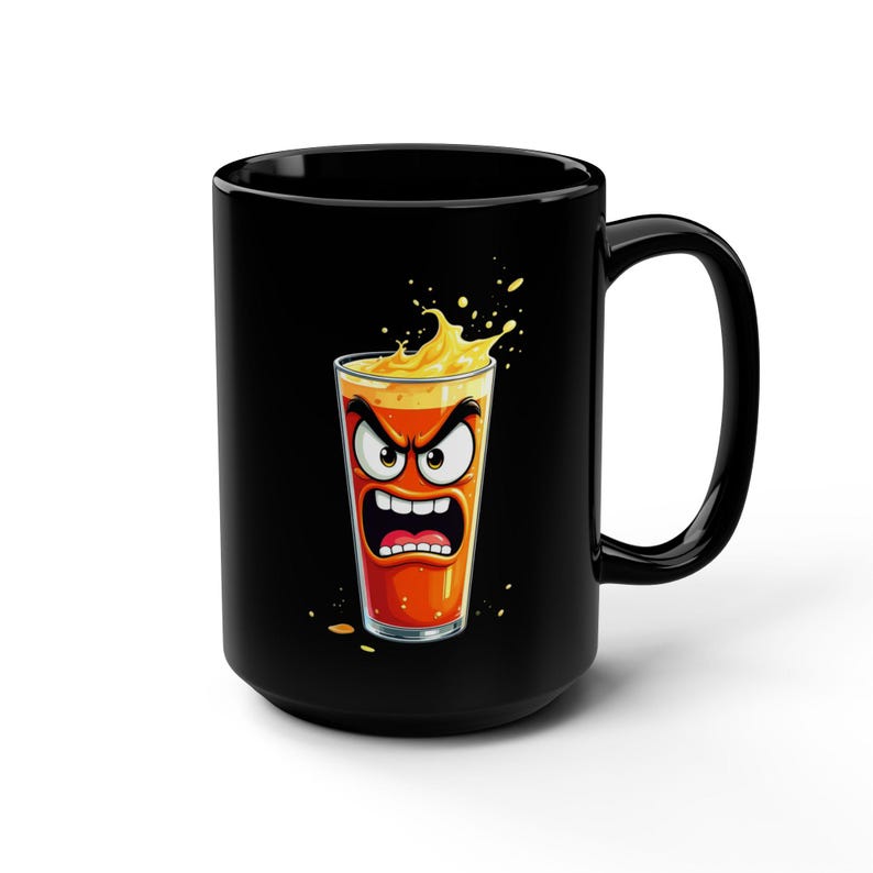 Angry Juice Digital Art, Printable Cartoon Kawaii Drink Design (300 DPI ...