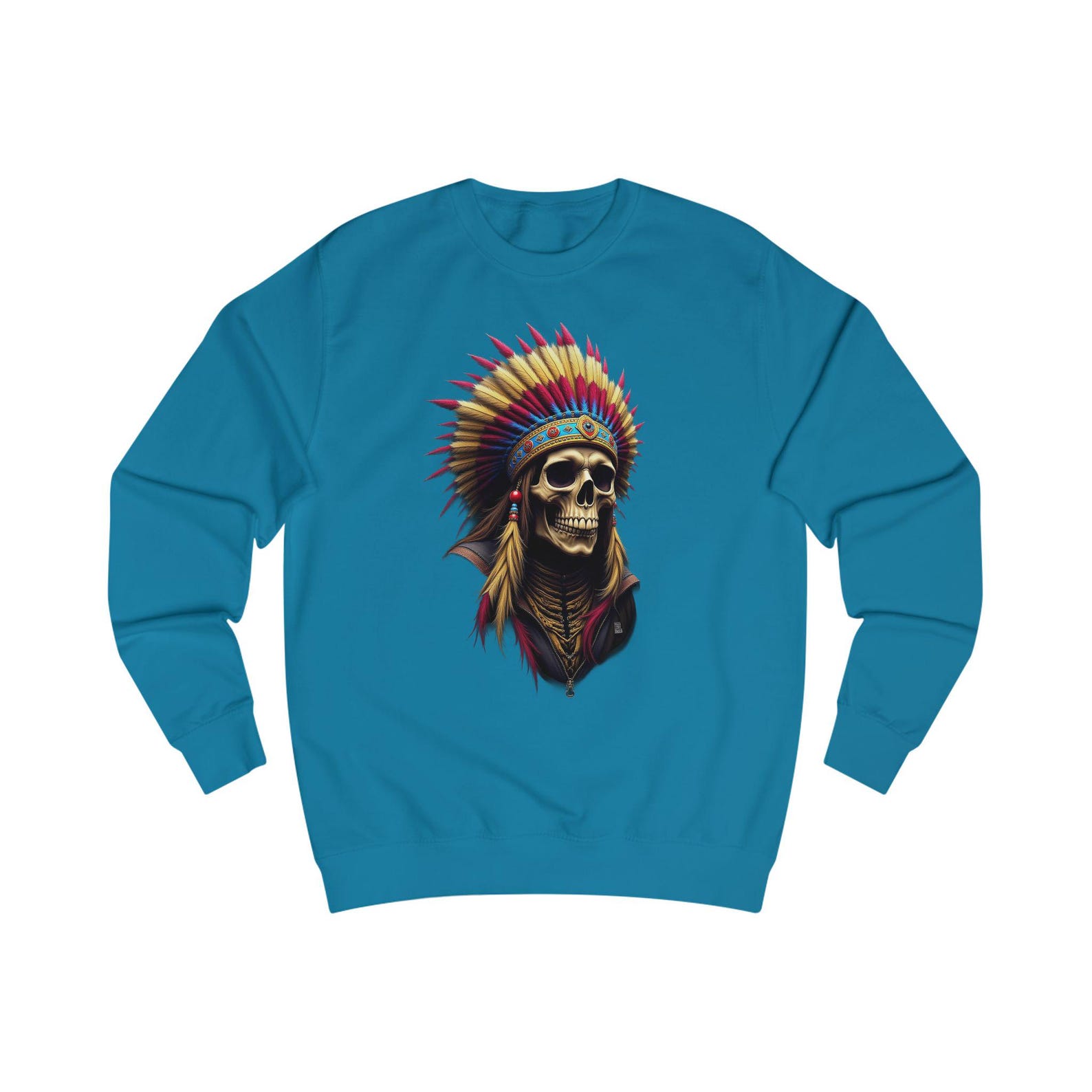Indian Skull Design - Printable Native American Chief Skull Digital Art ...