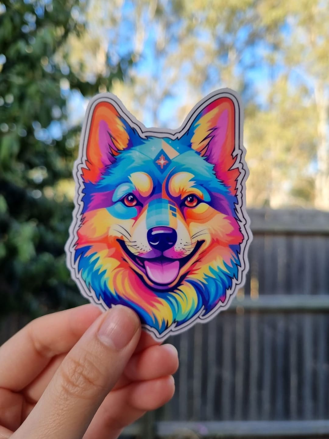 Wolf Vinyl Waterproof Sticker, Laptop Sticker, Car Decal, Water Bottle ...