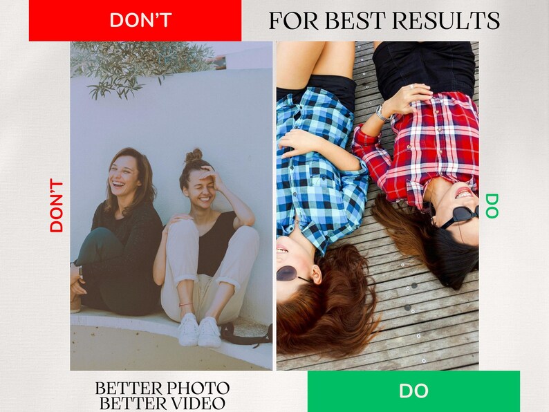 Custom Bestie Animated Portrait | Photo to Social Media Video (digital ...