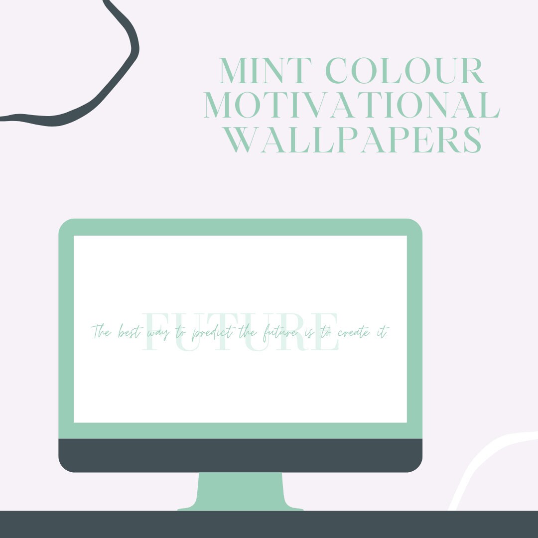 Customizable Mint Desktop Wallpaper Templates Set of 8 Canva Template ...