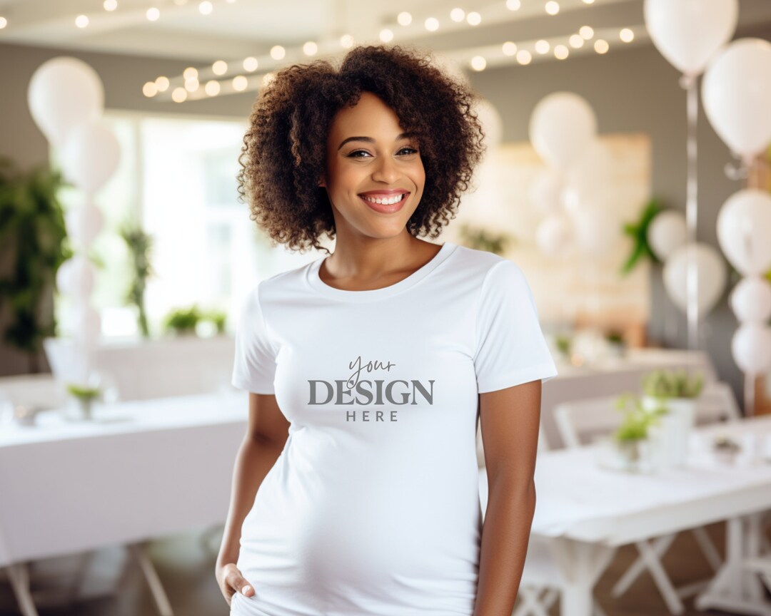 Maternity Mockup Baby Shower Styled Photography White Tshirt Mockup ...