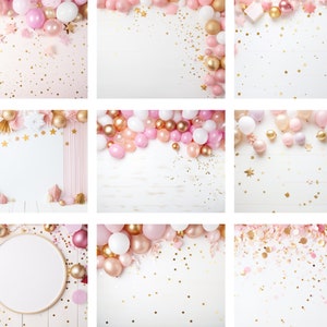 Pink & Gold Background Stock Photography Bundle Scene Creator Mockups ...