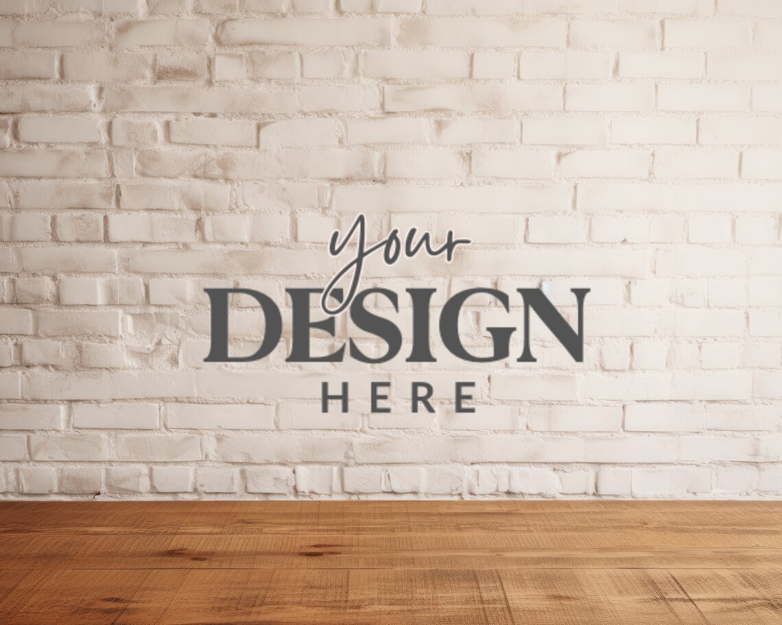 Brick Wall Digital Backdrop - Rustic Digital Background Mockup ...