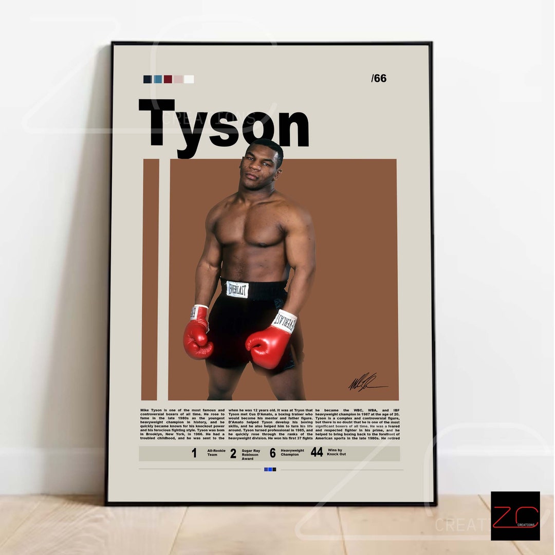 Mike Tyson Boxing Poster Descarga digital Decoración de pared - Etsy México