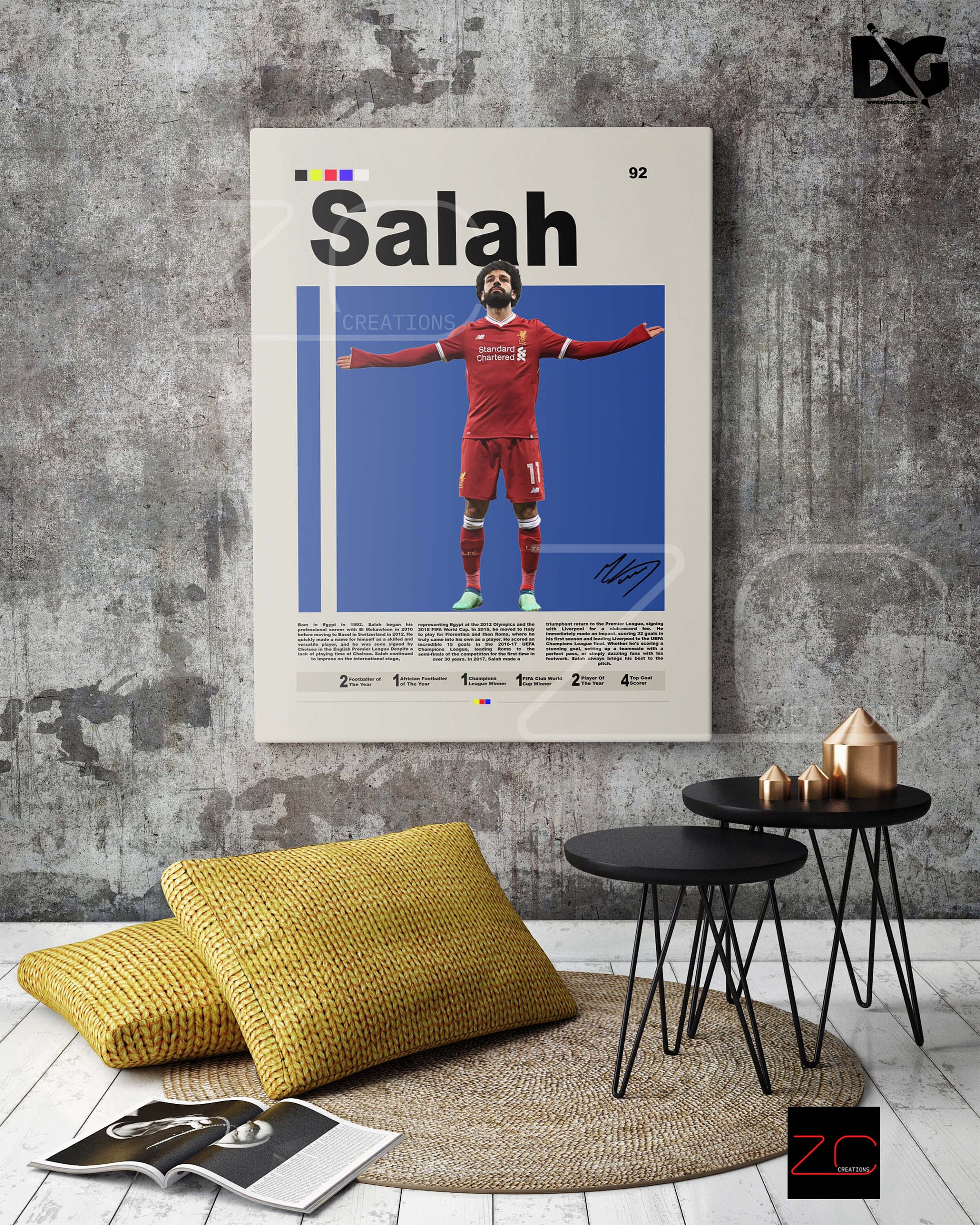Mohamad Salah Poster Digital Download Egyptian Footballer - Etsy