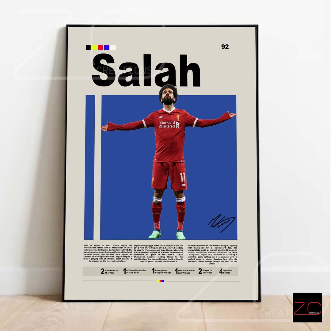 Mohamad Salah Poster Digital Download Egyptian Footballer - Etsy