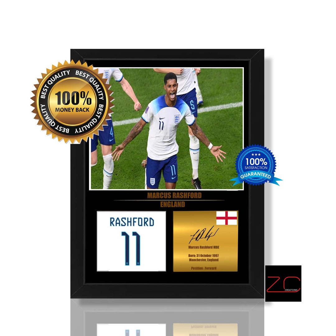 Marcus Rashford Framed Display A Special Gift Featuring a - Etsy