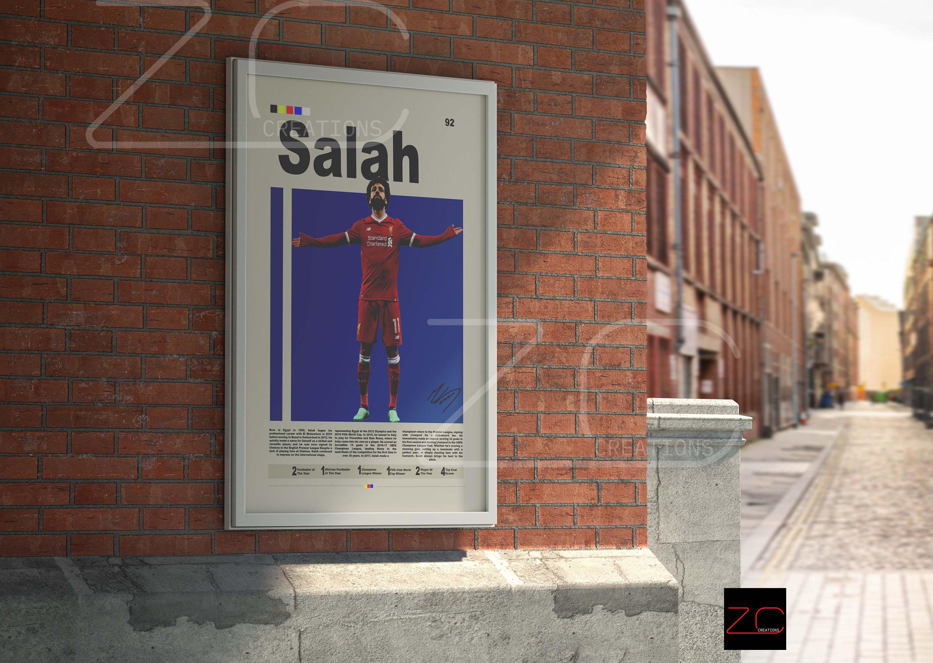 Mohamad Salah Poster Digital Download Egyptian Footballer - Etsy