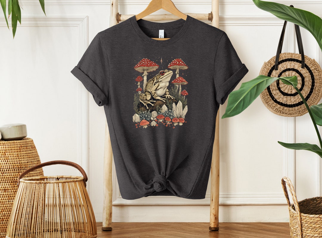Goblincore Frog Mushrooms Shirt Naturecore Granola Girl Clothing ...