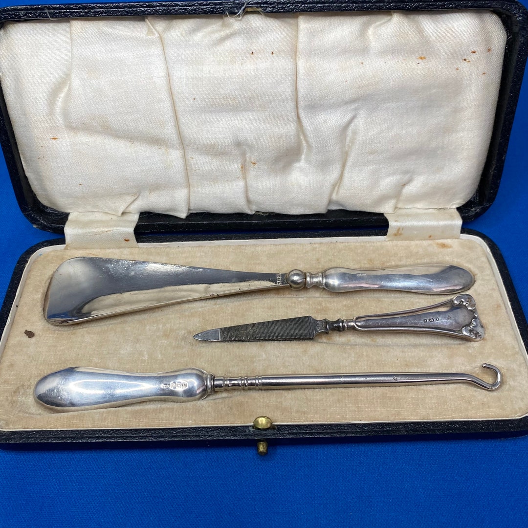 Hallmarked Silver Set - Etsy