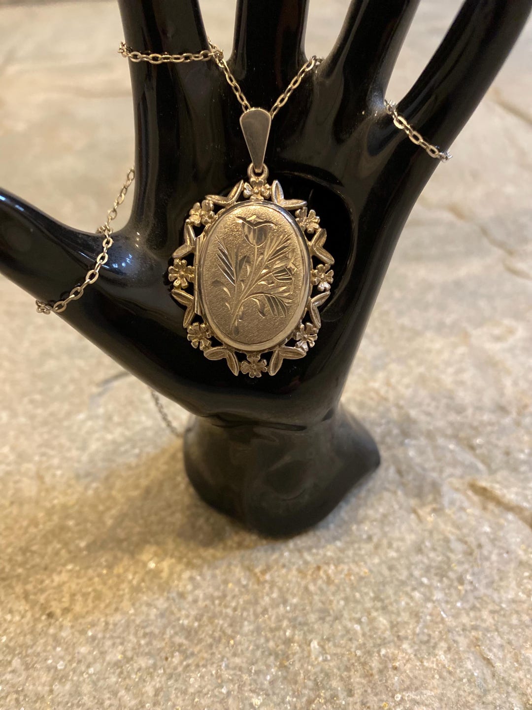 Hallmarked Silver Locket & Chain - Etsy