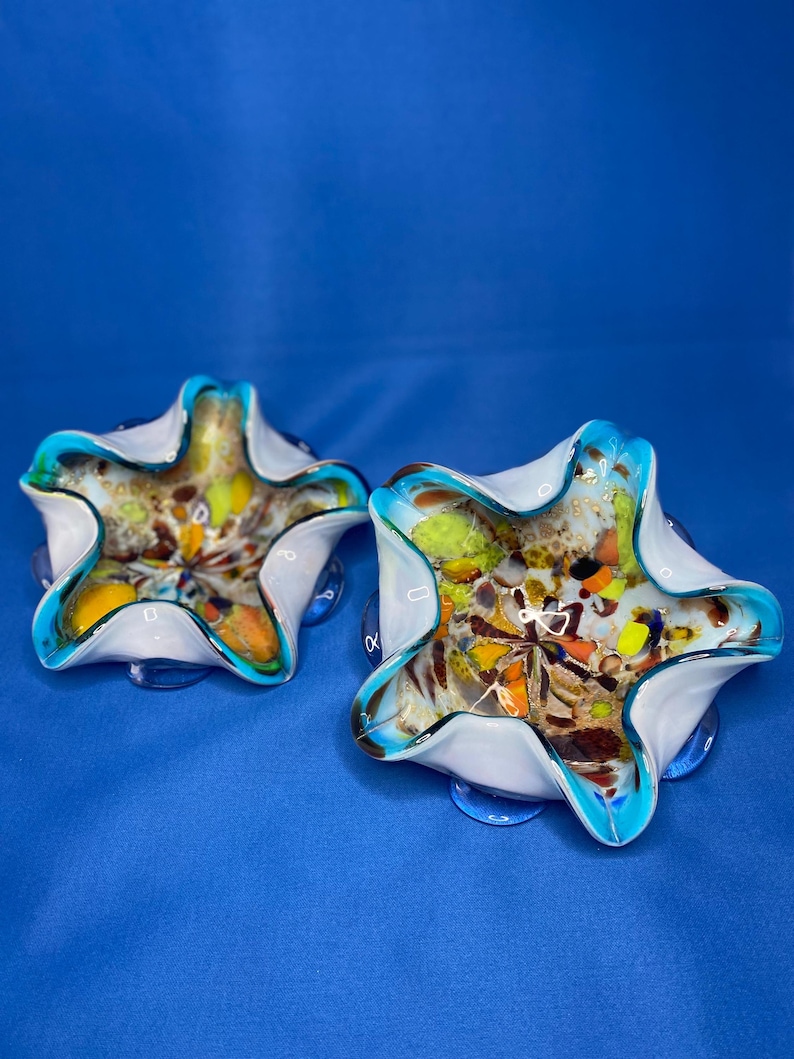 Pair of Murano Glass Decorative Display Dishes - Etsy
