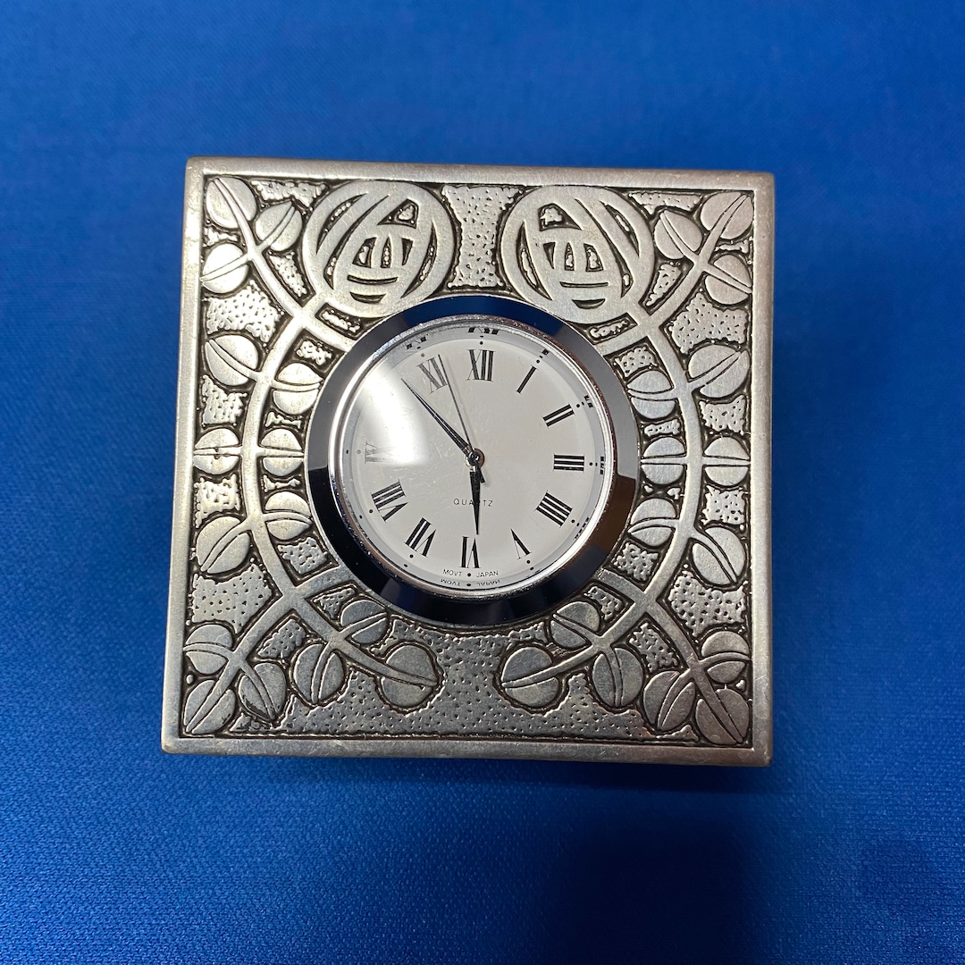 Rene Mackintosh Pewter Clock - Etsy