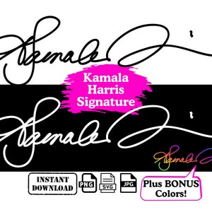 Kamala Harris Signature Svg - Etsy