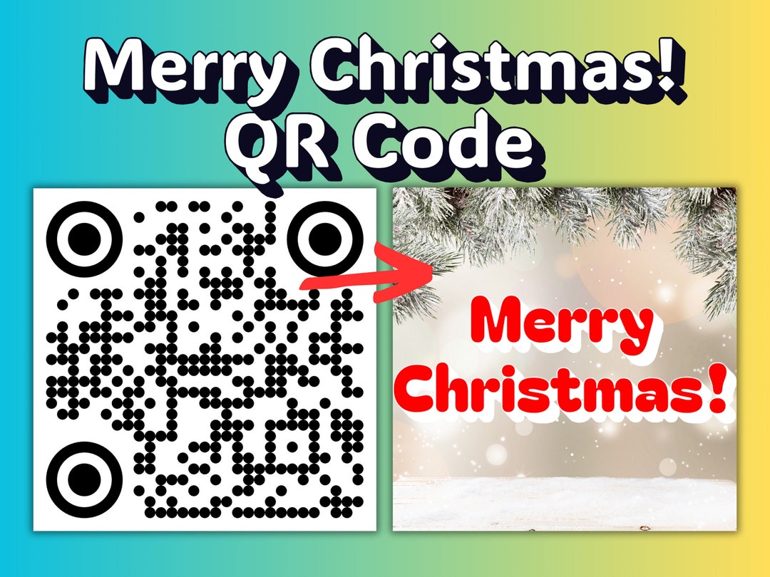Merry Christmas QR Code Holiday QR Code Xmas Link Family Christmas QR ...