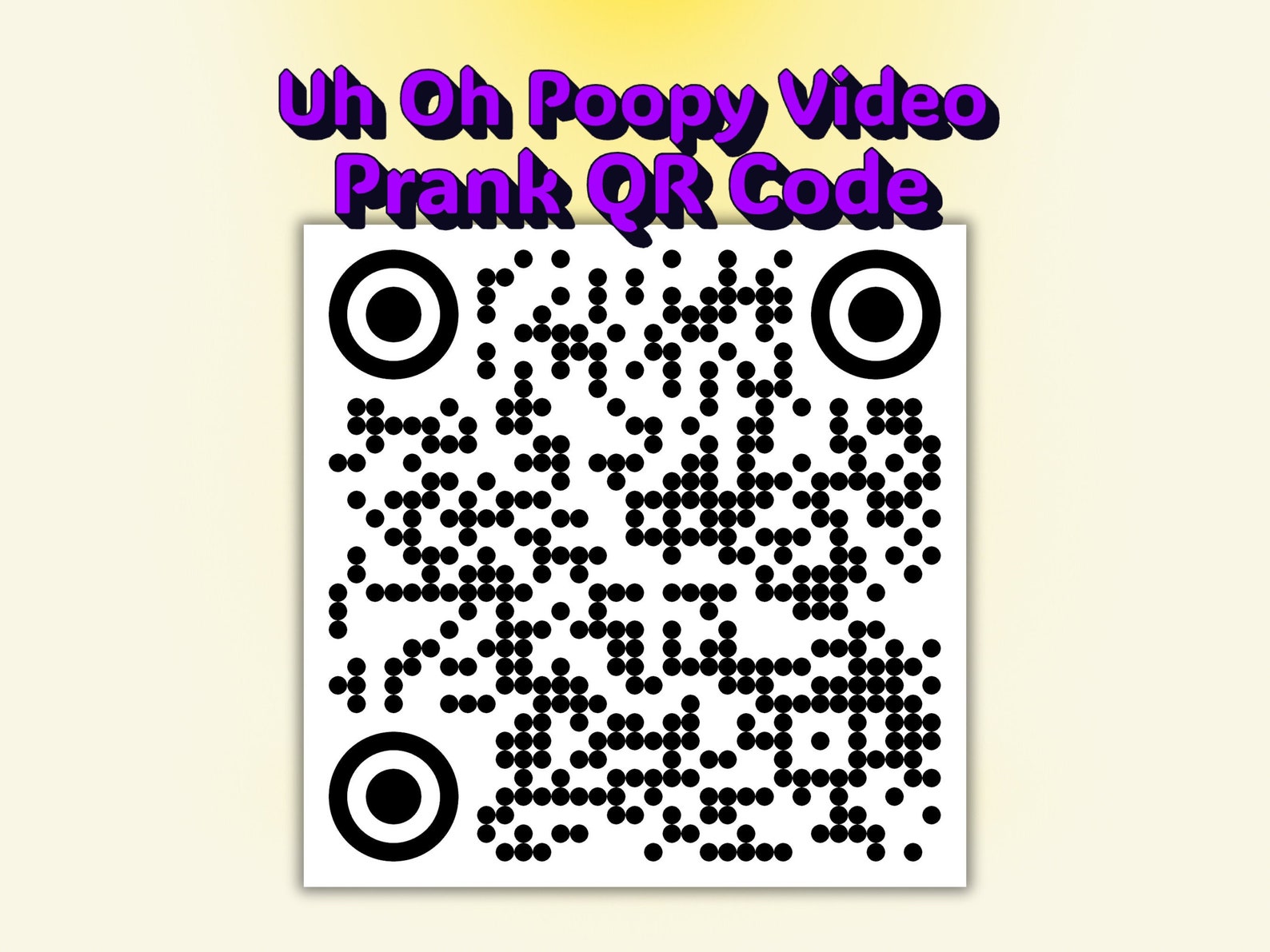 Uh Oh Poopy QR Code Stinky Dinky QR Code Funny QR Code Youtube Link ...