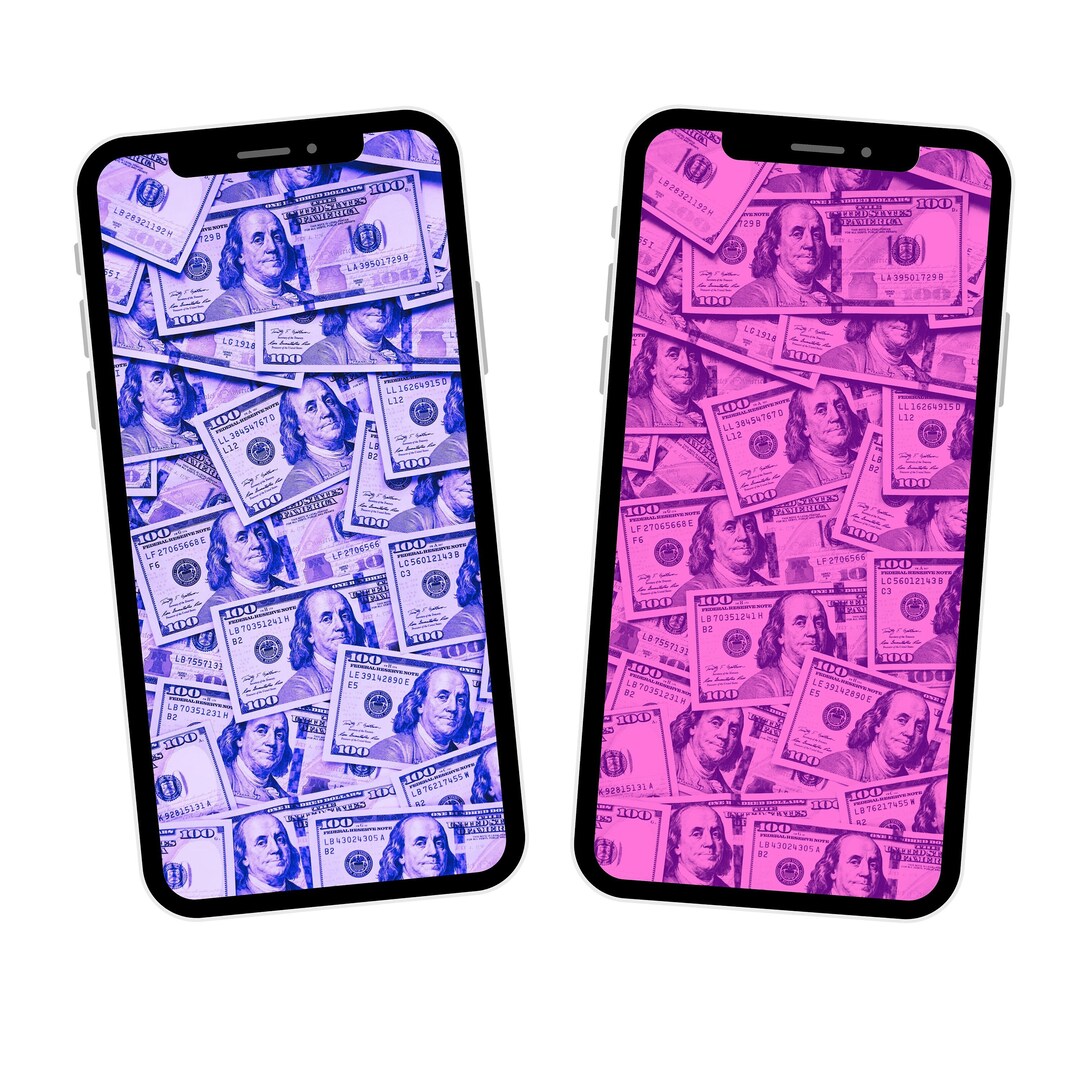 Hundred Dollar Bill Background Pink & Purple 2 PNG Digital Files ...