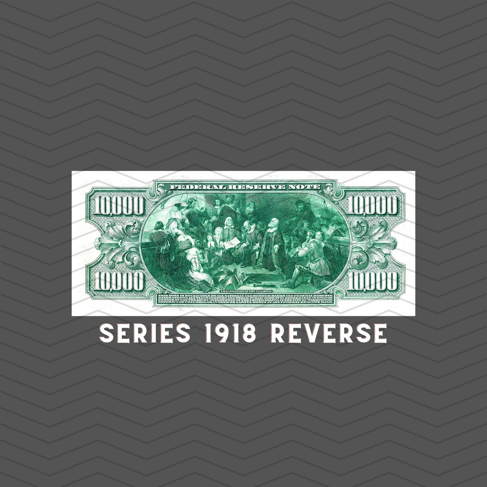 Historic Ten Thousand Dollar Bill Images Salmon P Chase 1918 1934 US ...