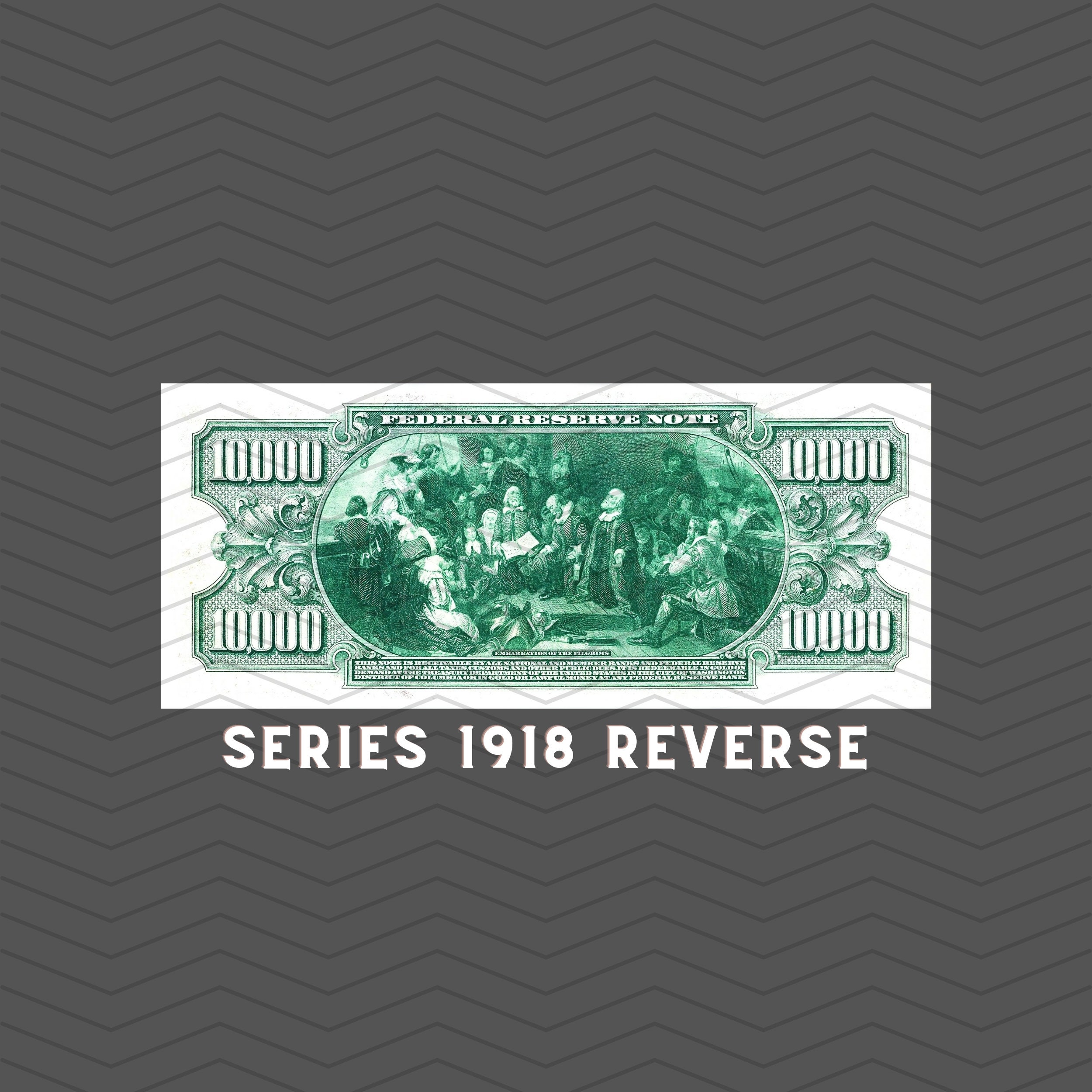 Historic Ten Thousand Dollar Bill Images Salmon P Chase 1918 1934 US ...