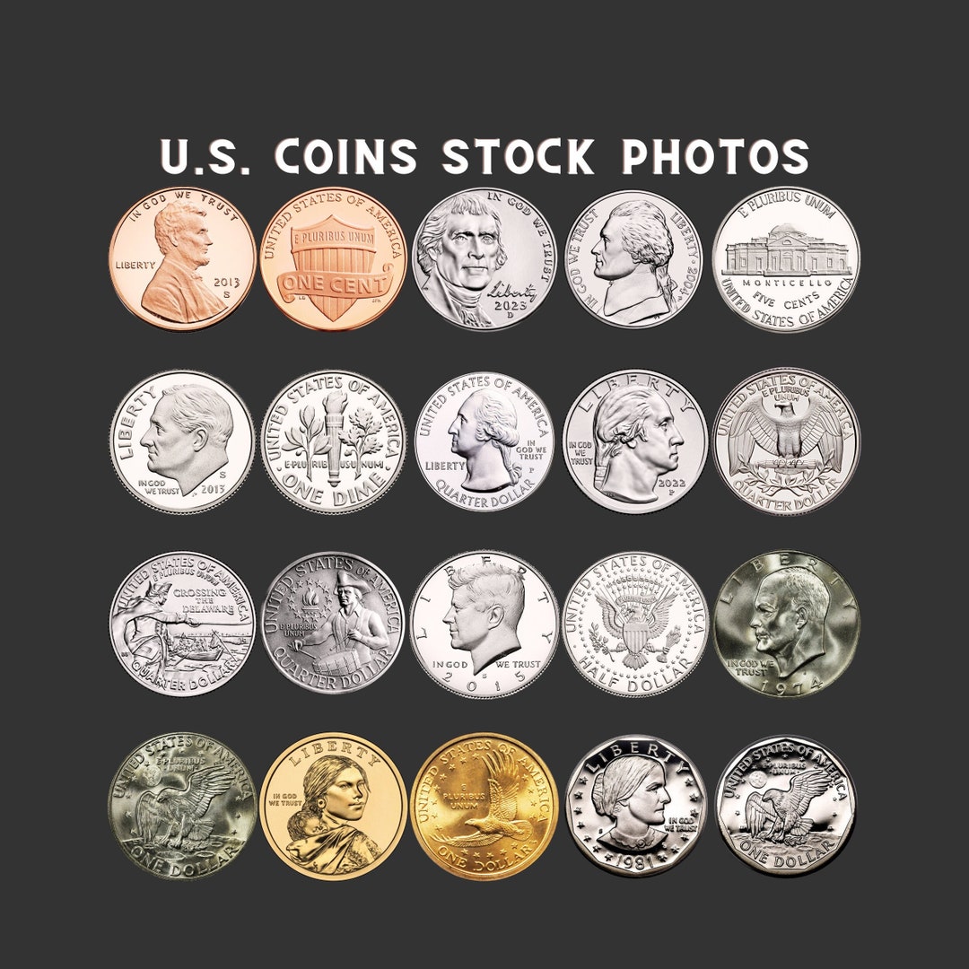 20 US Coins Stock Photos US Currency Images Penny, Nickel, Dime ...