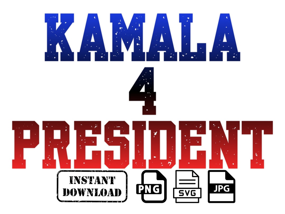 Kamala for President PNG JPG SVG Kamala Harris 2024 Color Gradient ...