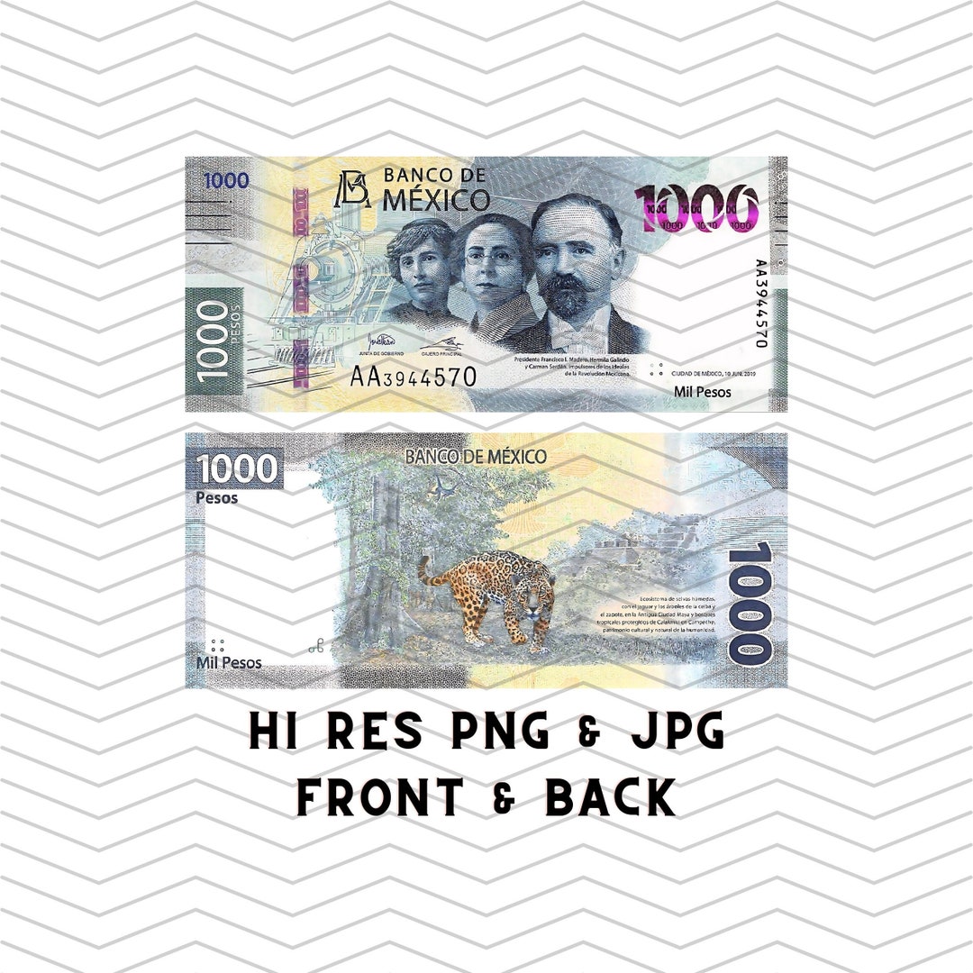 1000 Peso Mexican Banknote PNG & JPG Stock Photos Banco De Mexico Mil ...