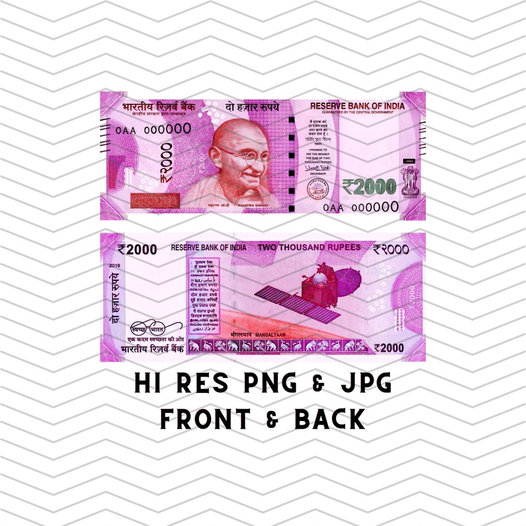 2000 Rupee Indian Banknote PNG & JPG Stock Photos Bank of India Gandhi ...