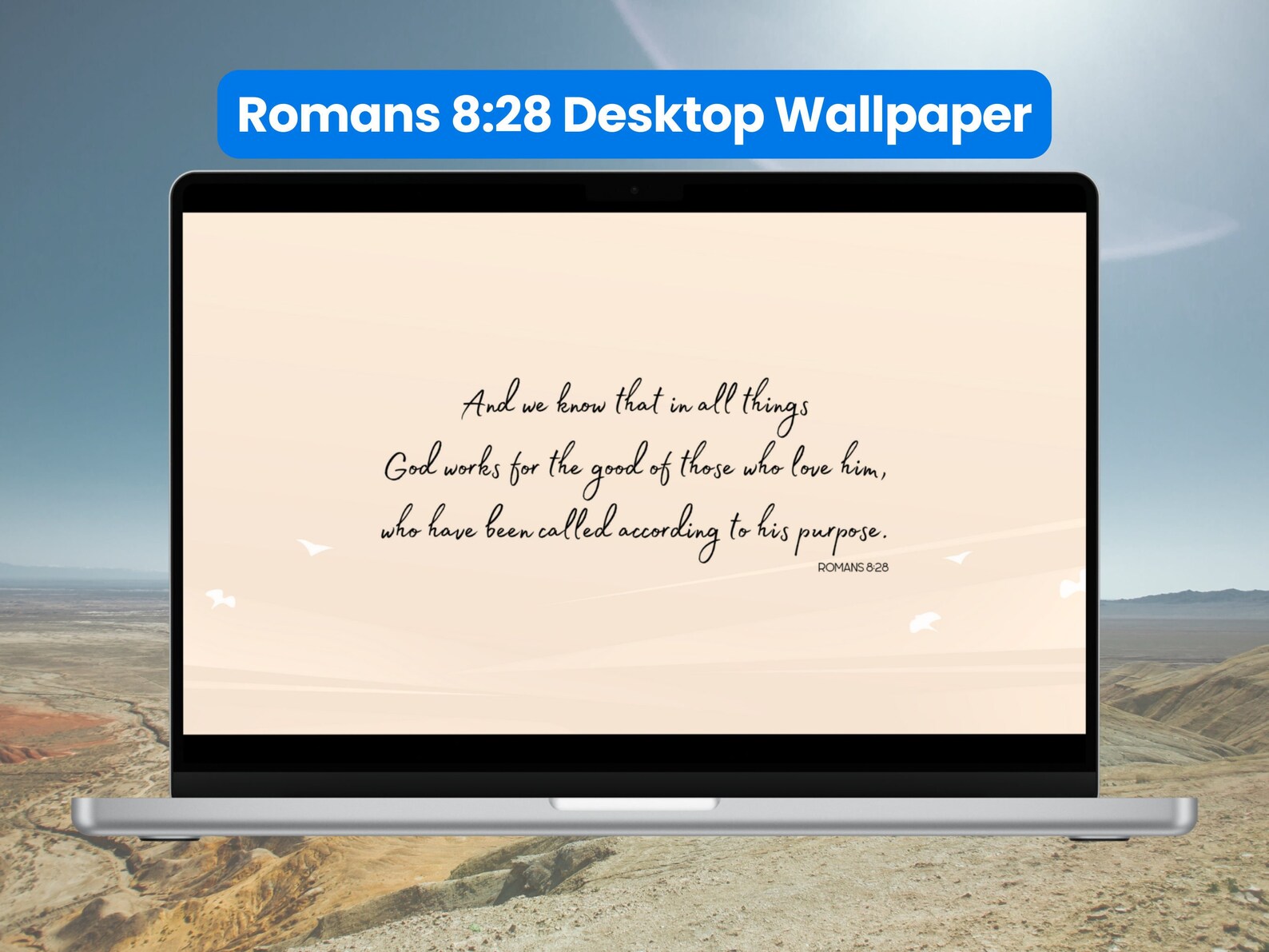 Romans 8:28 Bible Verse Wallpaper Laptop Wallpaper Computer Wallpaper ...